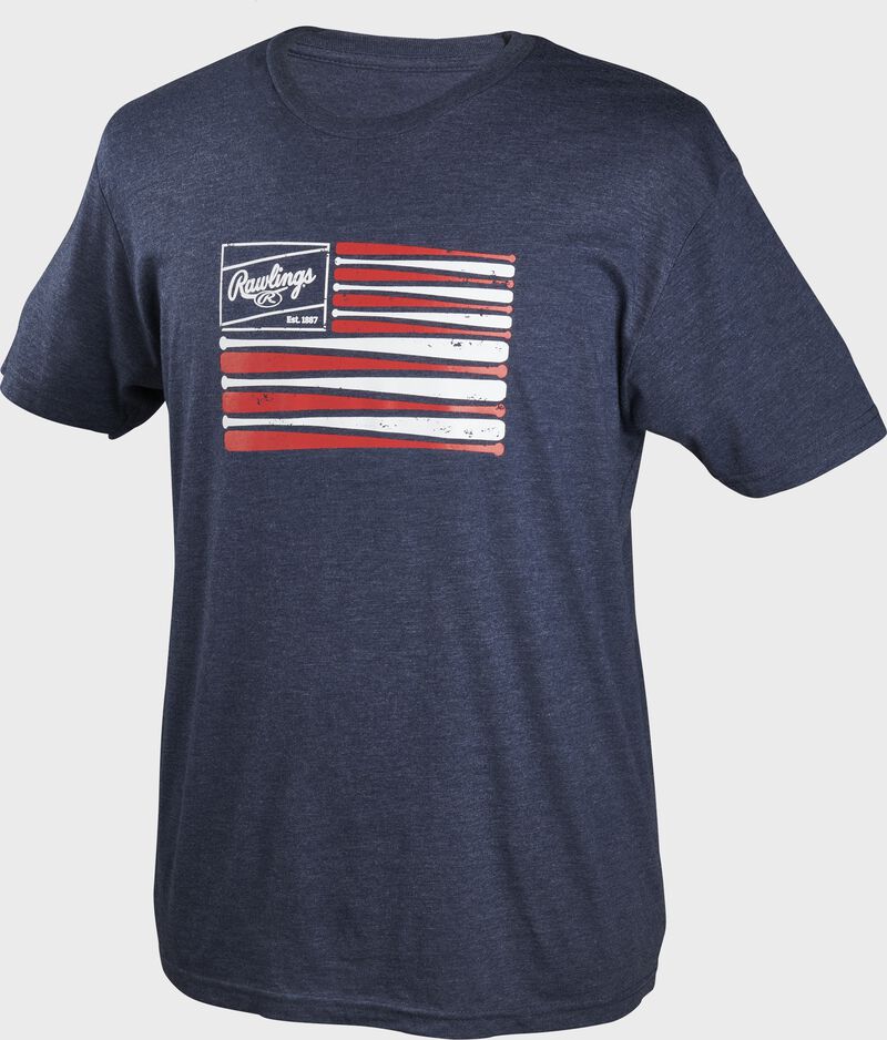 Rawlings Bat Flag Short Sleeve Shirt | Adult | Rawlings